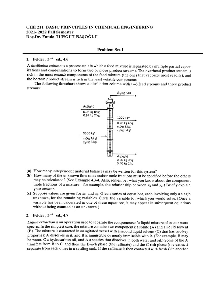 CHE 211 Basic Principles Problem Set | PDF | Solubility | Gases CHE 211 Basic Principles Problem Set | PDF | Solubility | Gases
