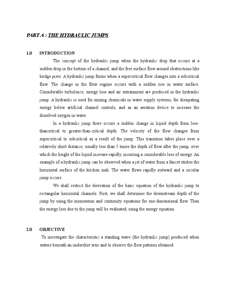 Open Channel Flow Report Lab PDF Free | PDF | Gases | Liquids