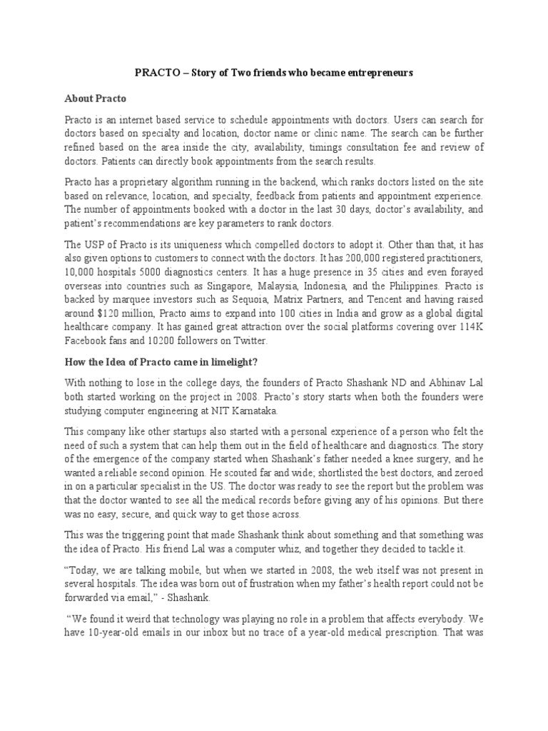 PRACTO Case Study | PDF | Mobile App | Software As A Service