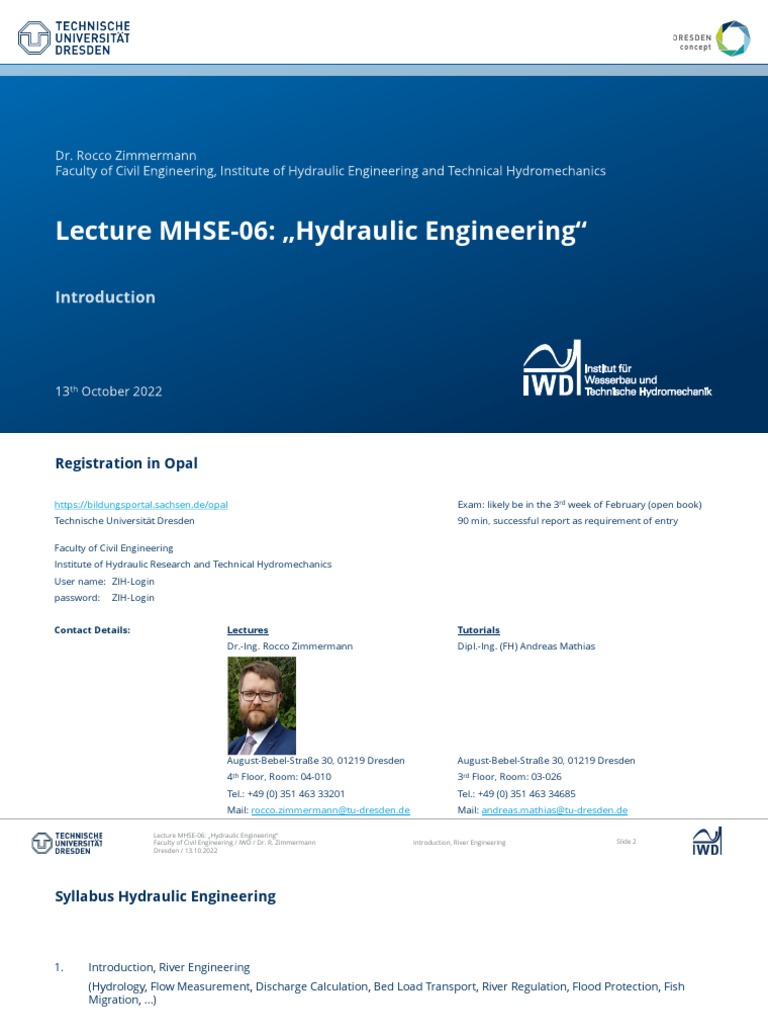 Lecture MHSE06 WiSe L1 | PDF | River | Erosion