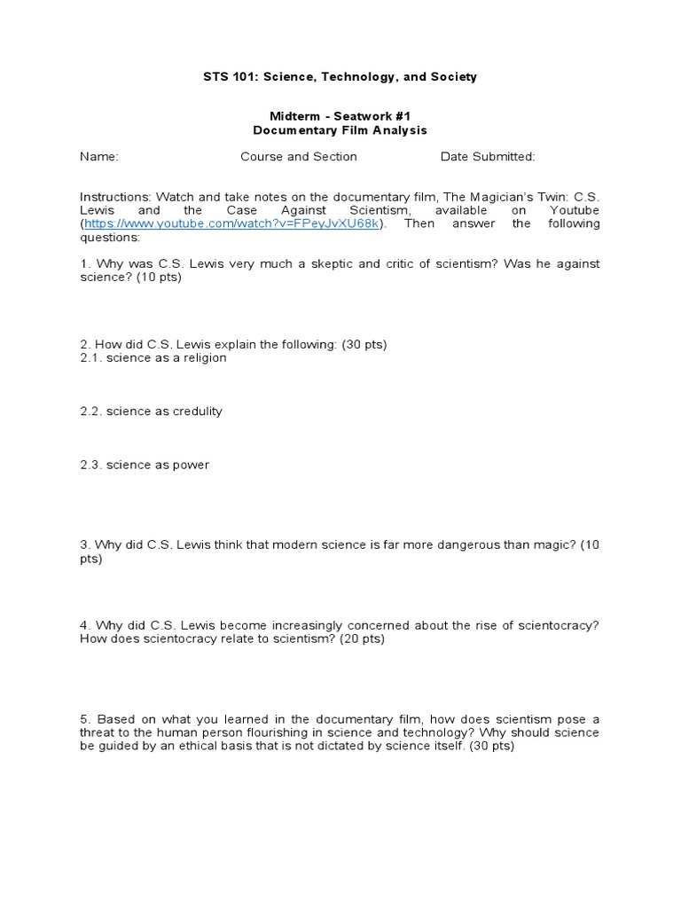 STS 101-Midterm | PDF STS 101-Midterm | PDF