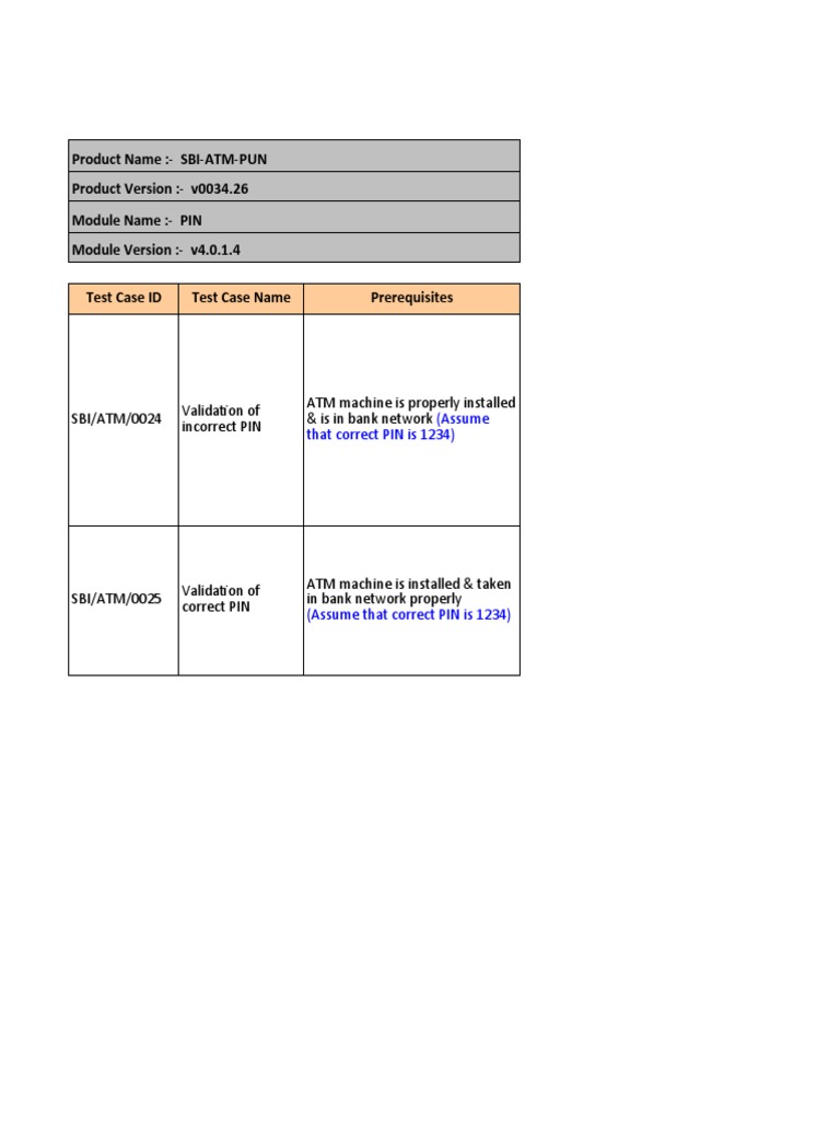 Sample Test Case Template | Download Free PDF | Personal Identification ...