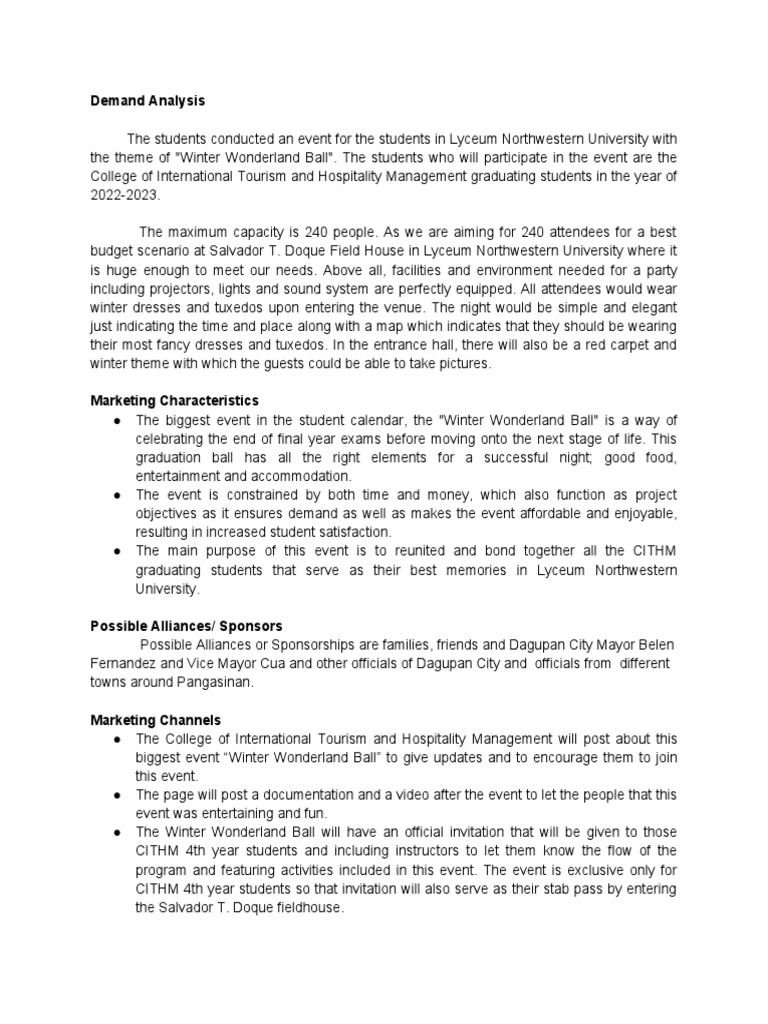Demand Analysis Feasibility Study | PDF