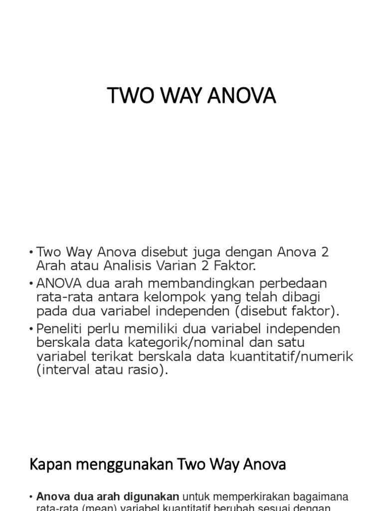 Analisis Two Way ANOVA pada Tanaman | PDF
