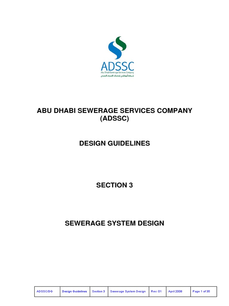 03-ADSSC-Section 3 Sewerage System Design-Version 1.0 | PDF | Sanitary ...