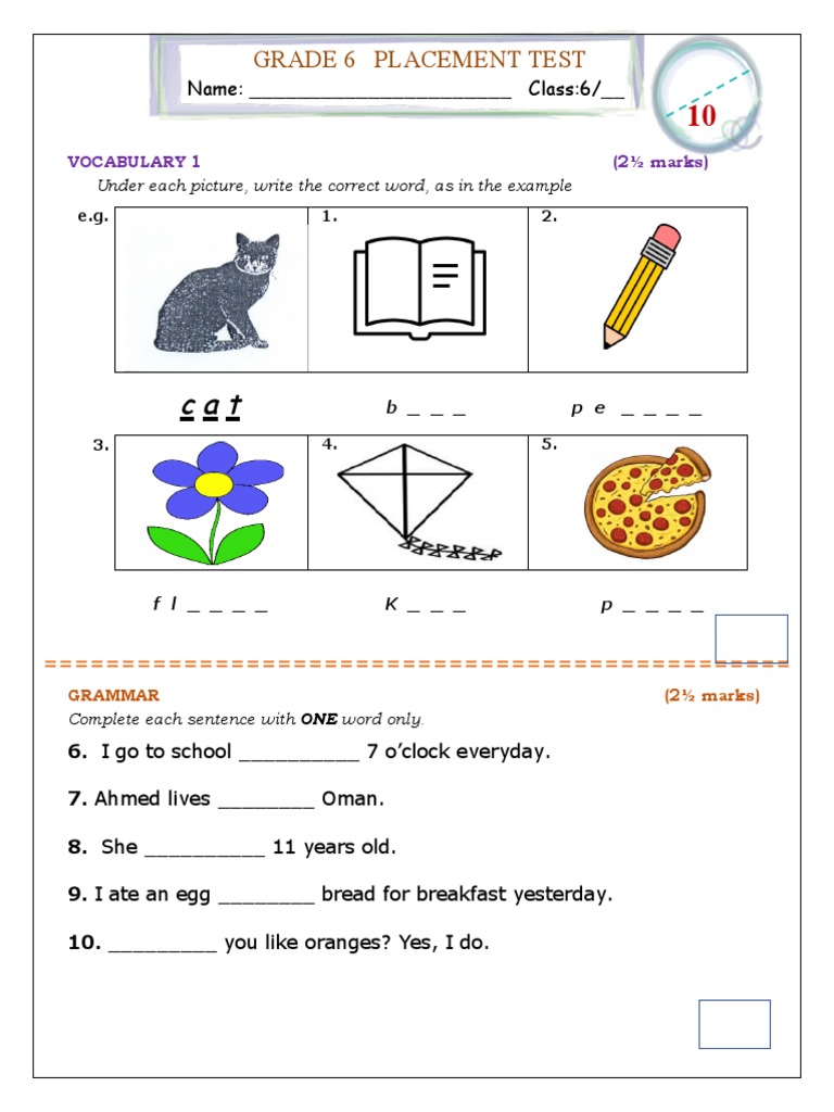 Placement Test | PDF