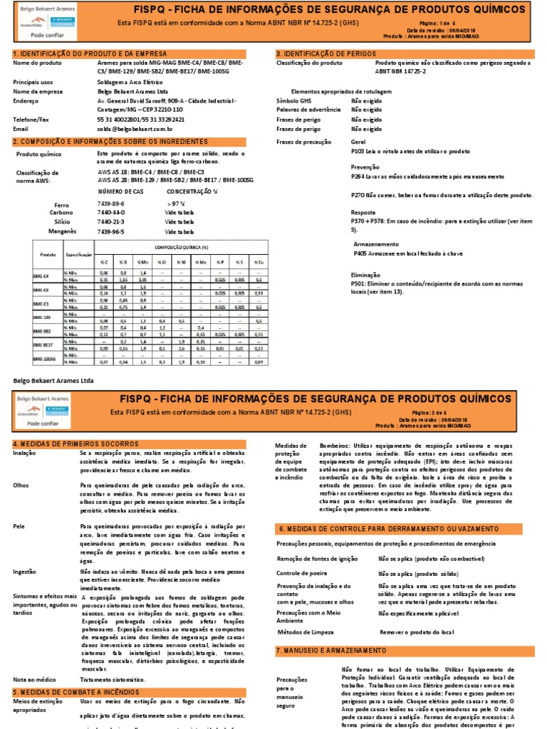 Fispq Solda Mig | PDF | Queimadura | Química