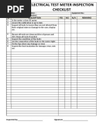 Electrical Distribution Board Inspection Checklist | PDF