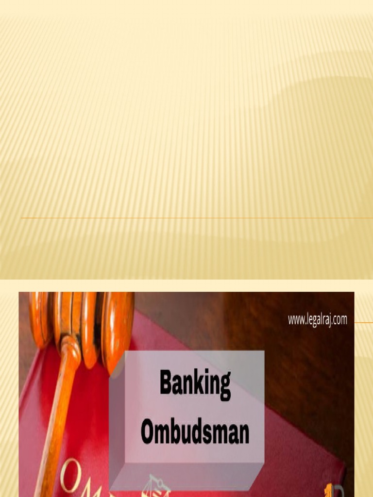 Ombudsman | PDF | Reserve Bank Of India | Banks
