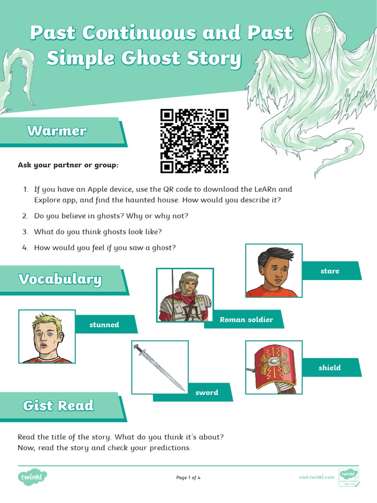 Past Continuous and Past Simple Ghost Story | PDF | Ghosts