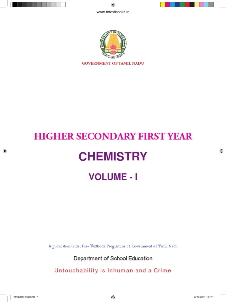 11th Chemistry Vol 1 EM - WWW - Tntextbooks.in | PDF | Redox | Chemical ...