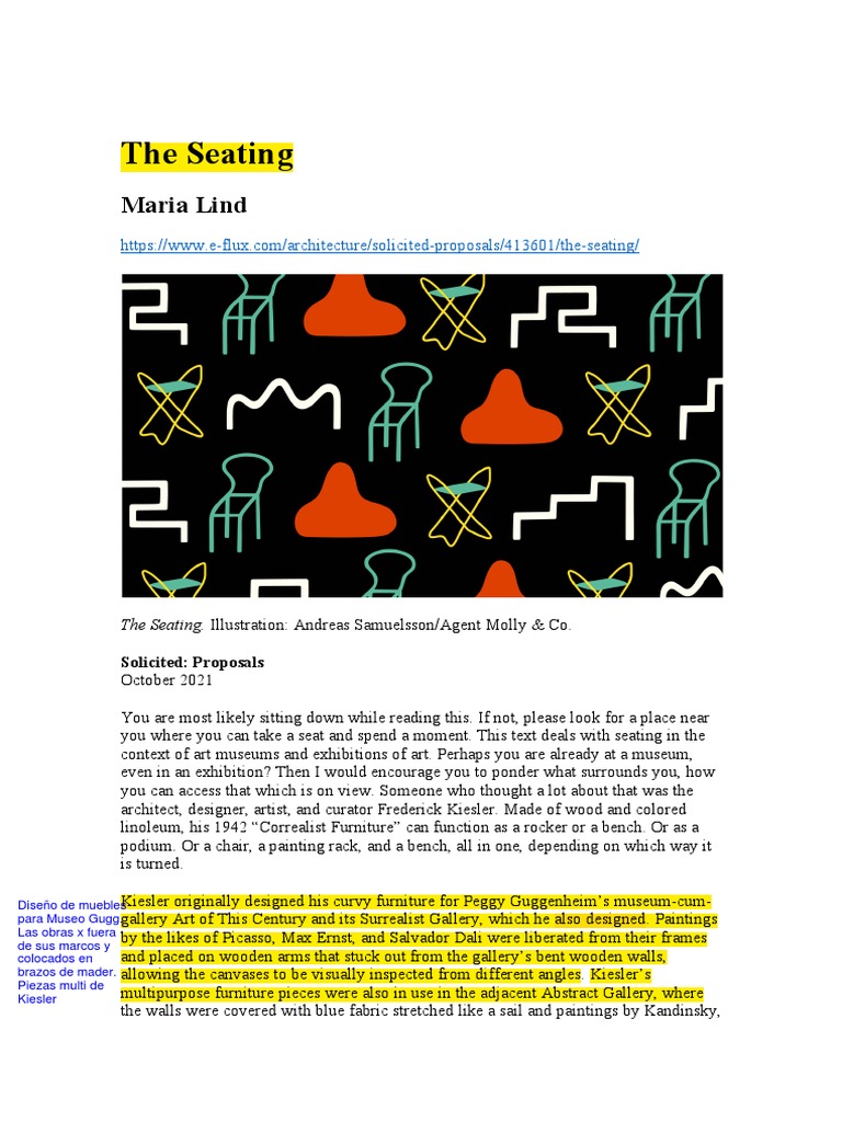 The Seating | PDF | Museum | Chair