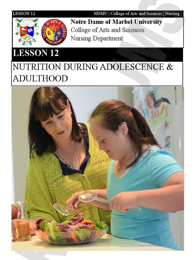 NCM105 Lesson12 Adolescenceadulthood | PDF | Adolescence | Obesity