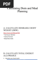 Desirable Body Weight Calculation Methods | PDF | Body Mass Index | Obesity