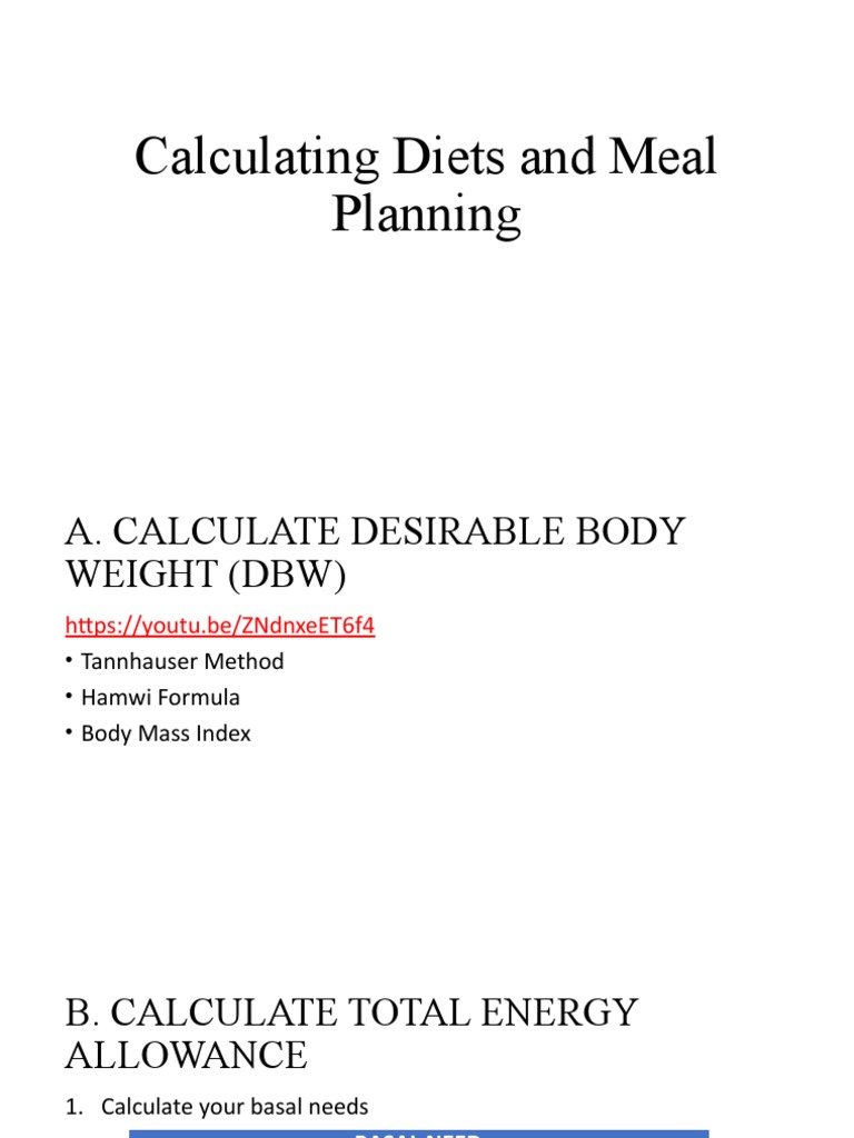 Diet Planning and Energy Calculation Guide | PDF | Calorie | Carbohydrates
