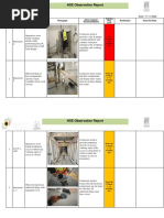 HSE Observation Report | PDF