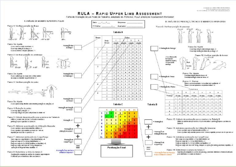 Aula Prática 02 - RULA Português | PDF