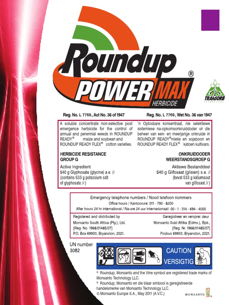 Roundup Powermax Label Eng | PDF | Herbicide | Monsanto