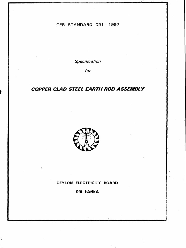 Copper Clad Steel Earth Rod Assembly | PDF | Electrical Connector | Screw