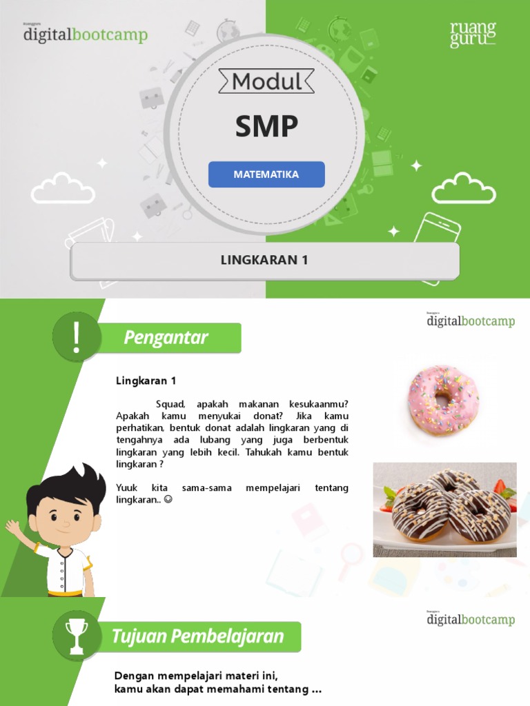 Matematika - 8SMP - Lingkaran 1 | PDF | Metode & Bahan Ajar | Sains & Matematika