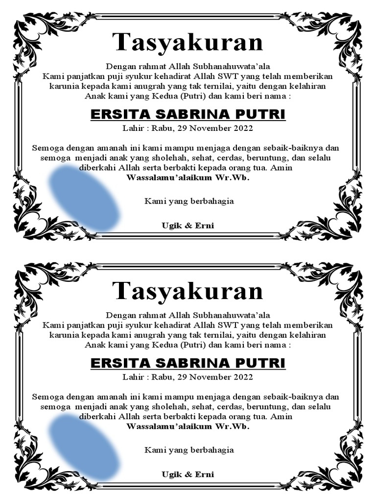 Tasyakuran 21 | PDF | Agama & Spiritualitas