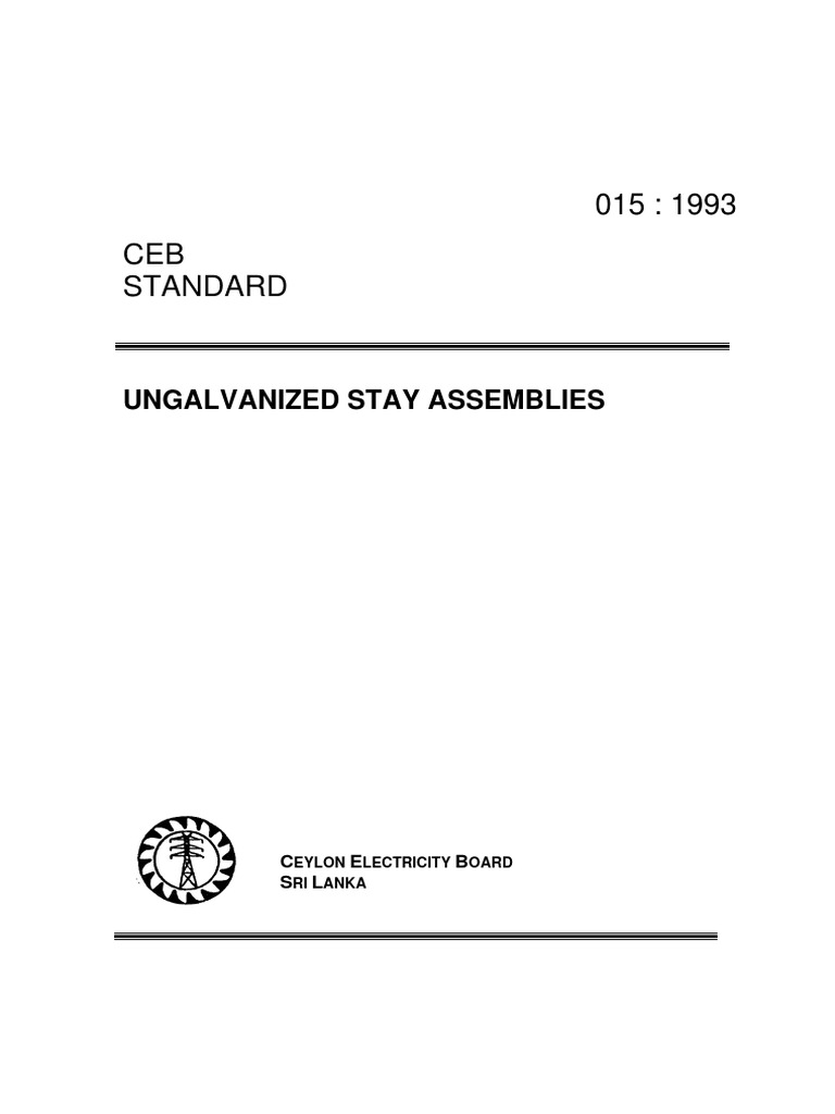 Ungalvanized Stay Assemblies | PDF | Specification (Technical Standard ...
