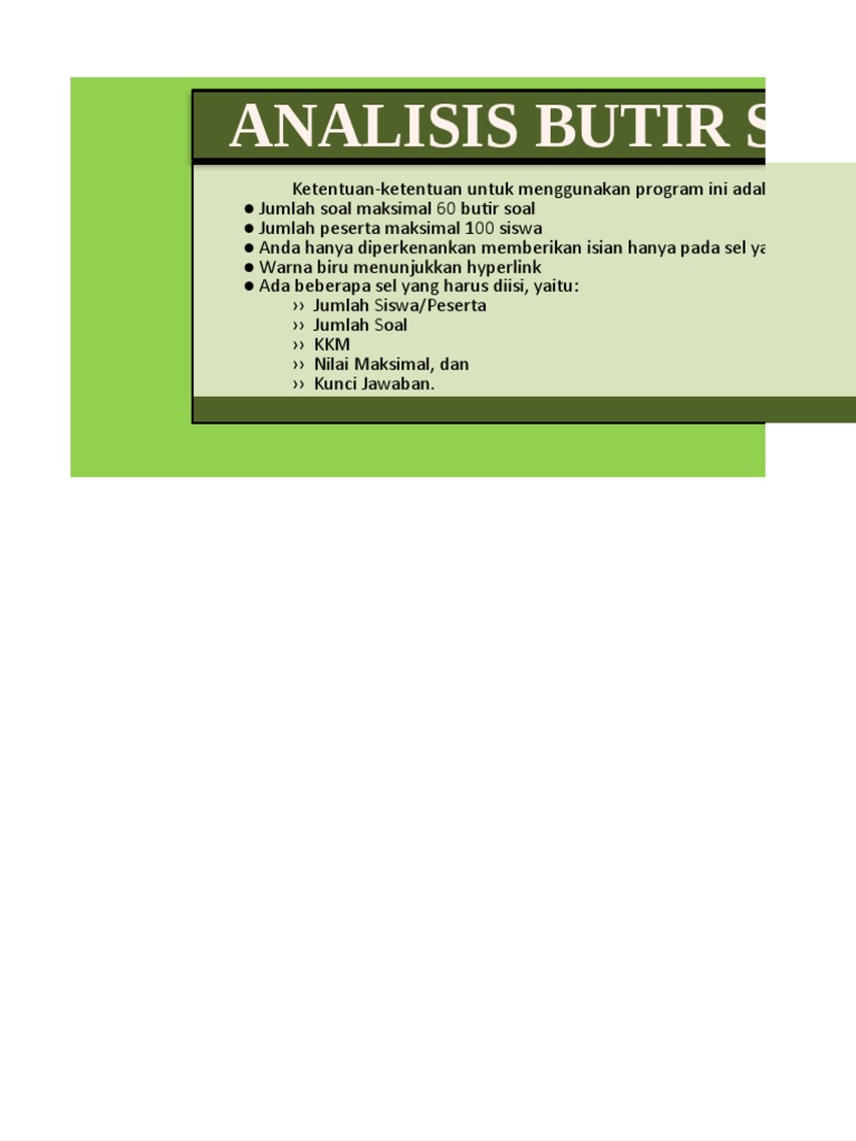 Apk Analisis Soal Sas | PDF