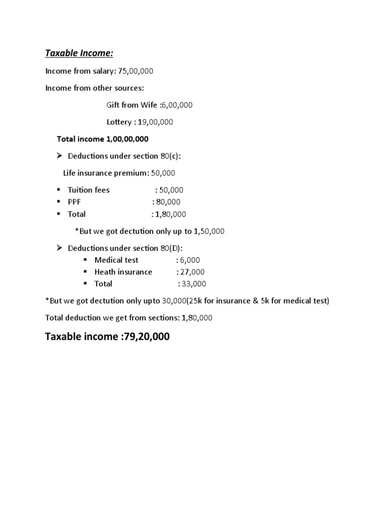 Taxable Income | PDF