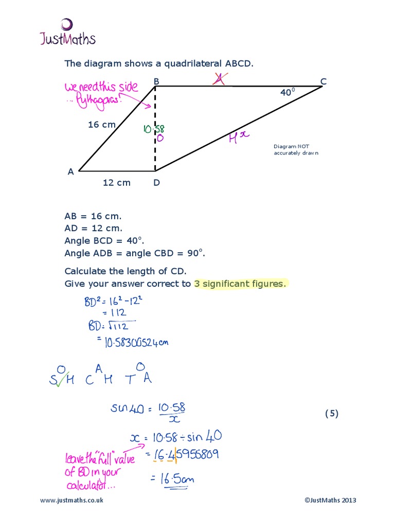 17 - Pythagoras With Trigonometry - Solution | PDF