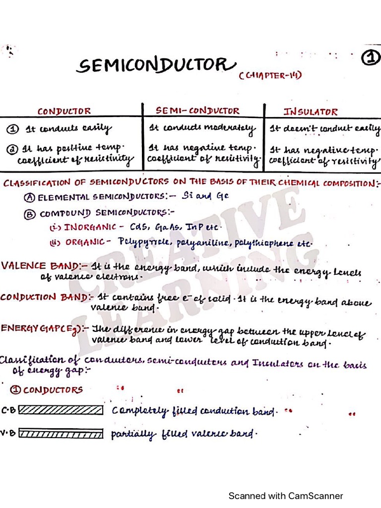 Semi Conductors NOTES | PDF