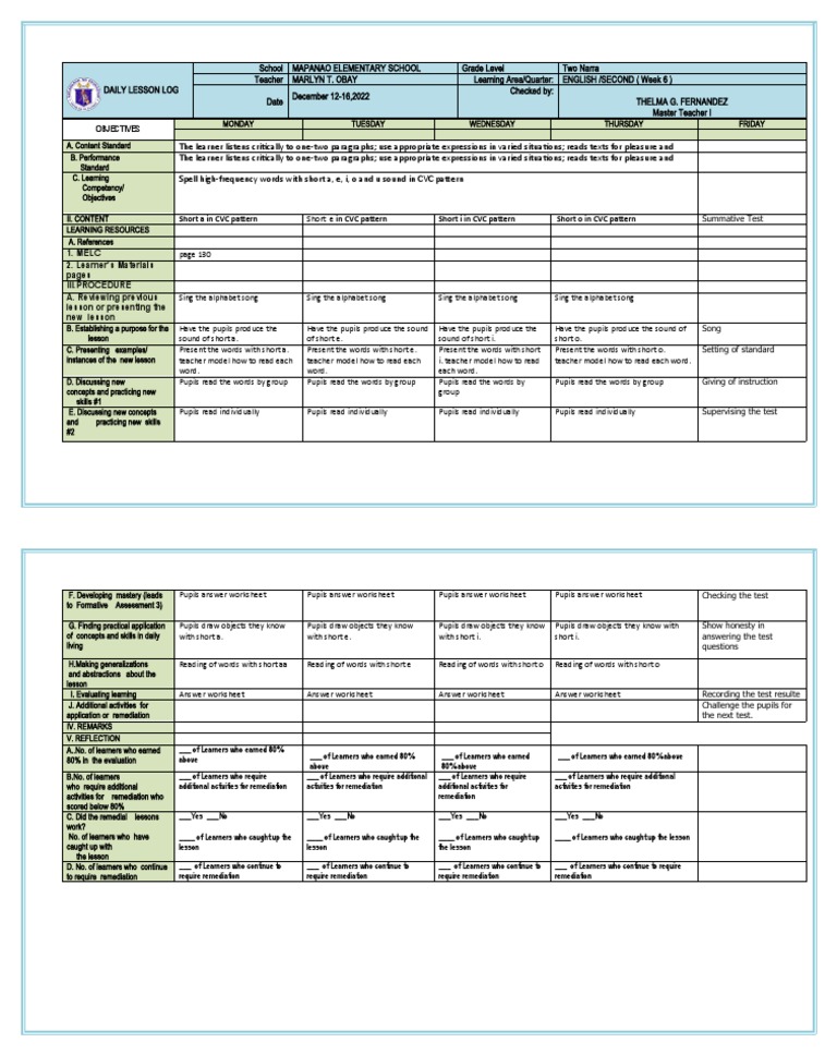 English 2 DLL Quarter 2 Week 6 | PDF | Communication | Teaching English 2 DLL Quarter 2 Week 6 | PDF | Communication | Teaching