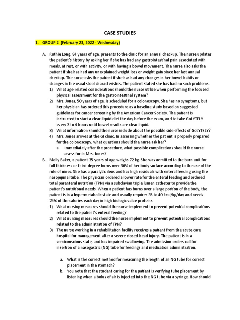 GI Case Studies | PDF | Esophagus | Colonoscopy