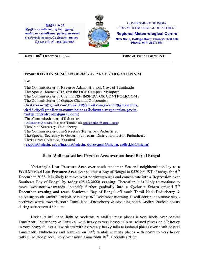 SPL Message-06.12.2022 | PDF | Tamil Nadu | Wound