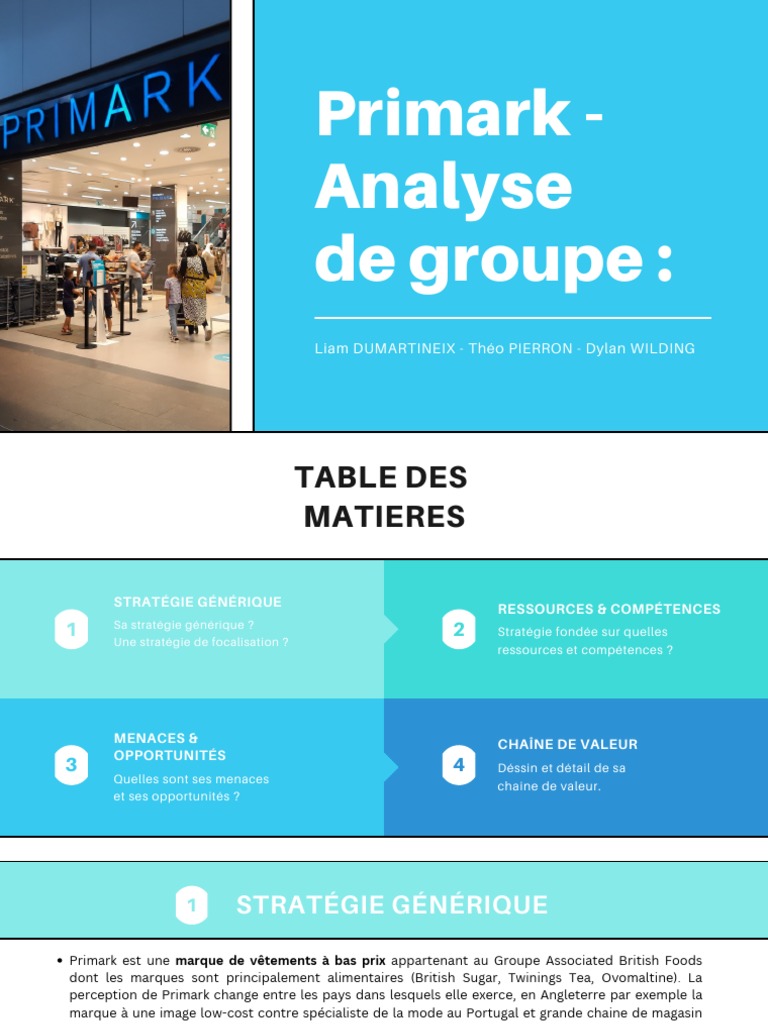 Primark - Marketing Analysis | Download Free PDF | Chaîne de valeur ...
