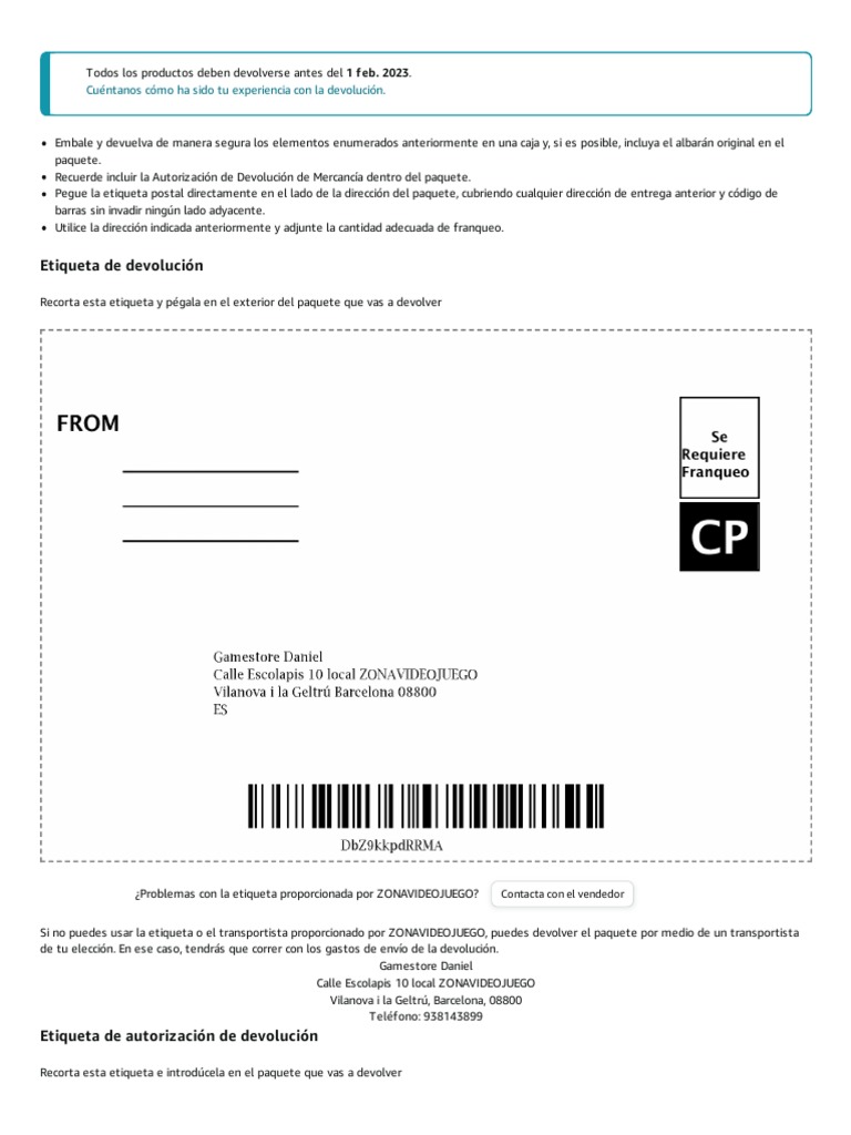 Centro de Devoluciones | PDF