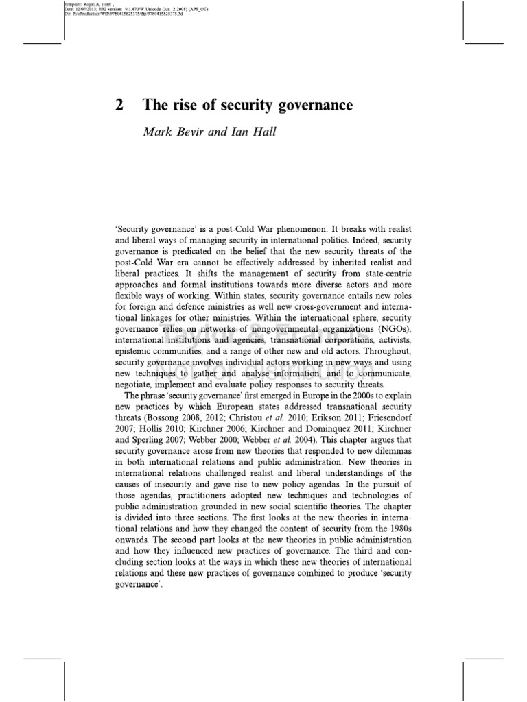 3.1 The - Rise - of - Security - Governance | PDF 3.1 The - Rise - of - Security - Governance | PDF
