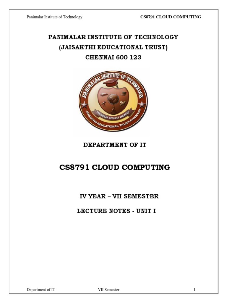 Unit I Cs8791 Cloud Computing Pdf Cloud Computing Software As