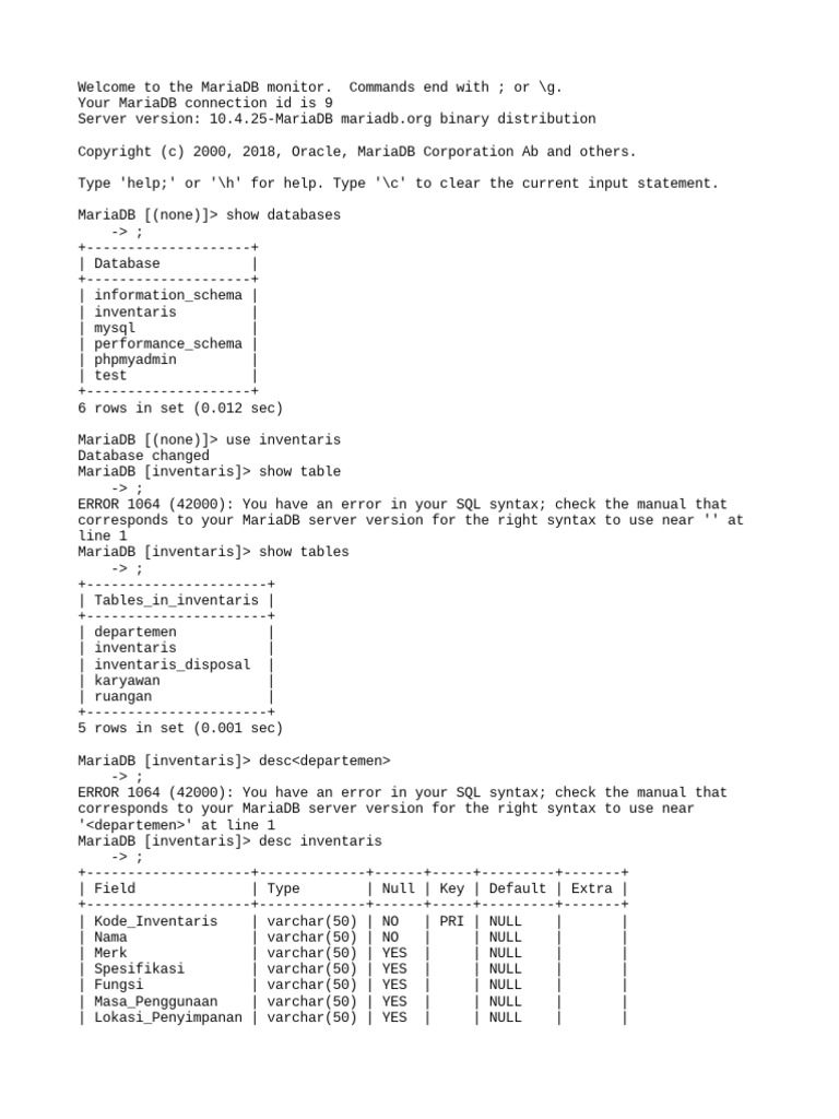 Basis Data Inventaeis | PDF | Application Software | Databases