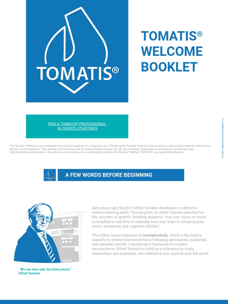 Tomatis Welcome Booklet | PDF | Perception | Ear