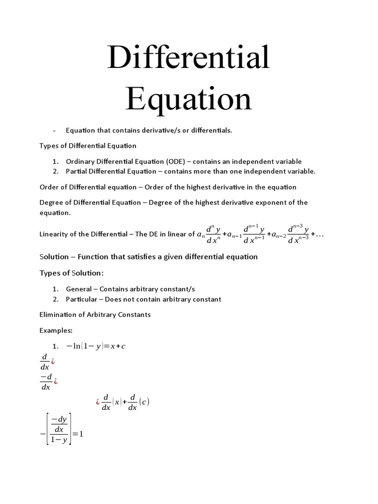 Differential Equation | PDF
