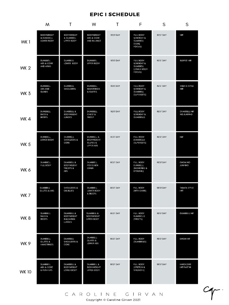 EPIC I Schedule | PDF