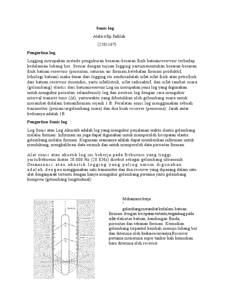 Sonic Log Atala | PDF
