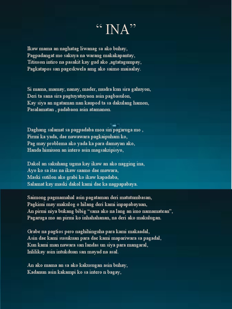 Españo Belinda Rawit Dawit Ina | PDF