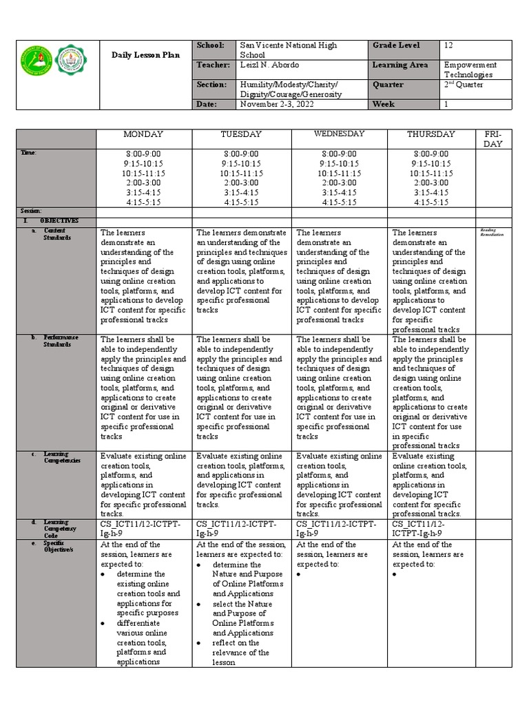 2nd Quarter Week 1 | PDF | Educational Technology | Learning