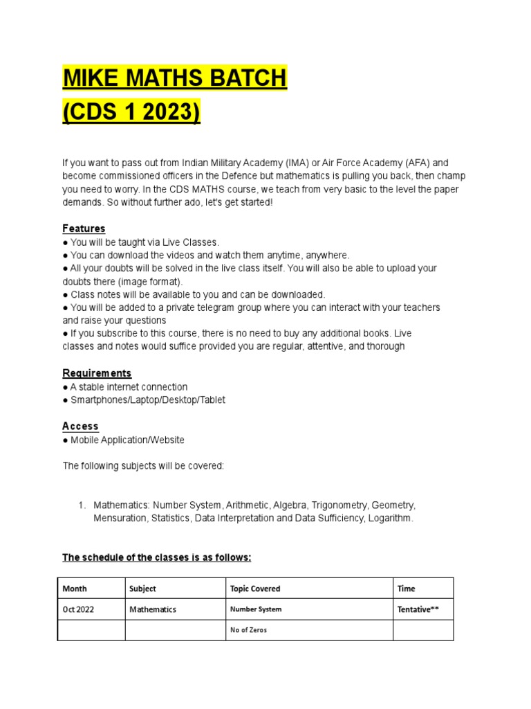 CDS Maths Course for IMA Aspirants | PDF | Triangle | Area