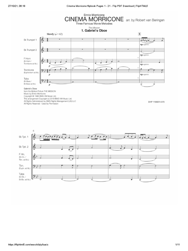 Cinema Morricone Score | Download Free PDF | Books | Publishing