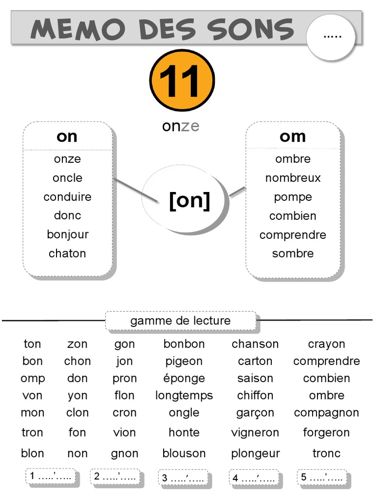 Mémo Des Sons Ce2 Période 1 | PDF
