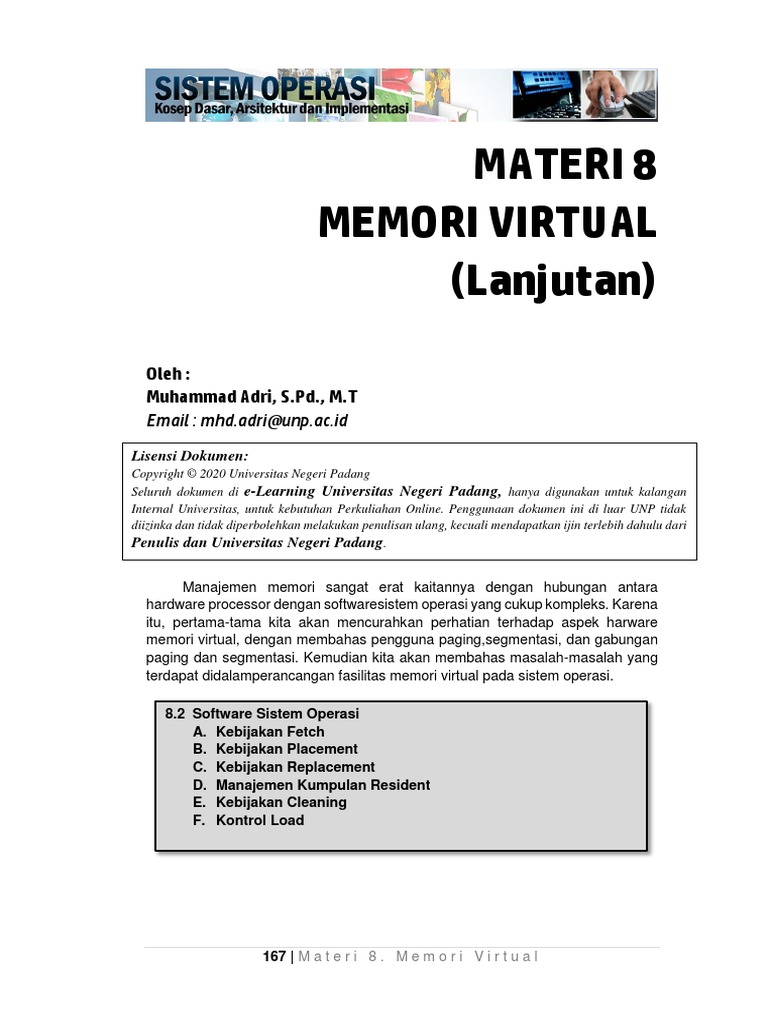 Materi Viii B. Memori Virtual | PDF