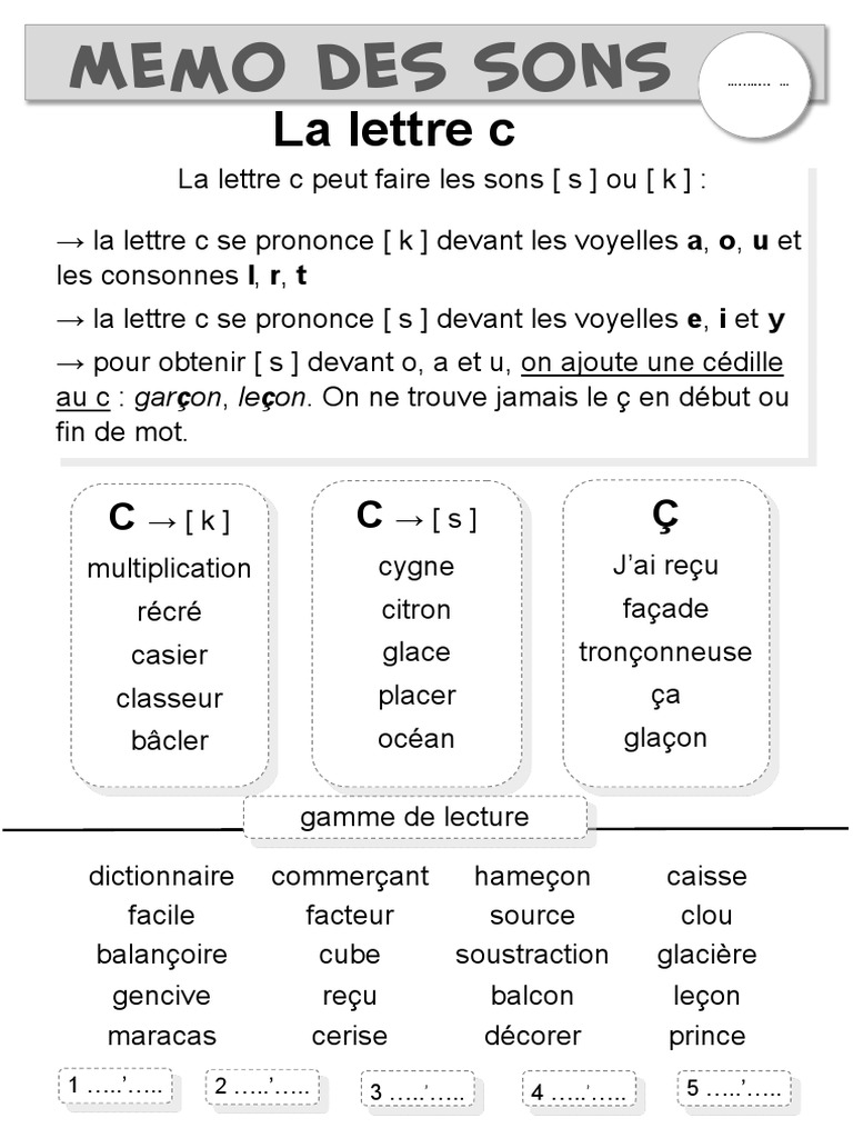 Mémo Lettre C | PDF