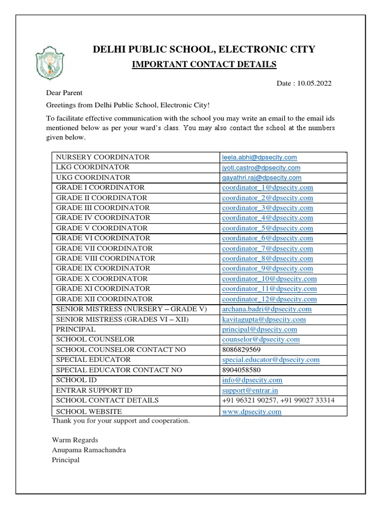 DPS Contact Details | PDF
